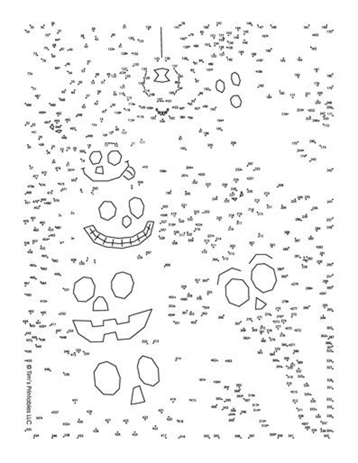 Halloween Extreme Difficulty Dot-to-dot / Connect the Dots Vol. 1 PDF ...