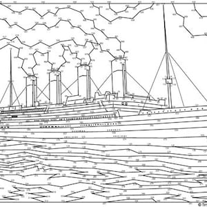 Titanic Extreme Difficulty Dot-to-dot / Connect the Dots PDF - 623 Dots ...