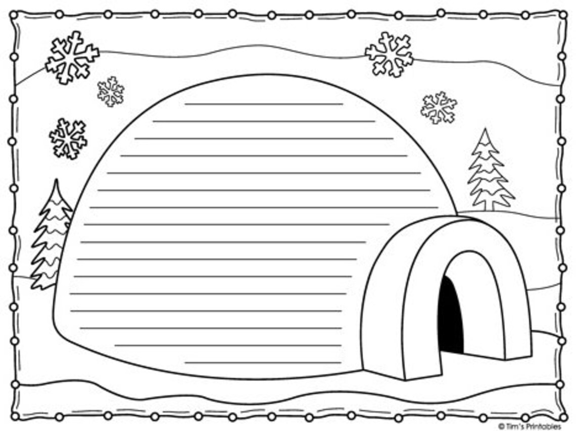 Christmas / Winter Writing Paper Templates - Etsy
