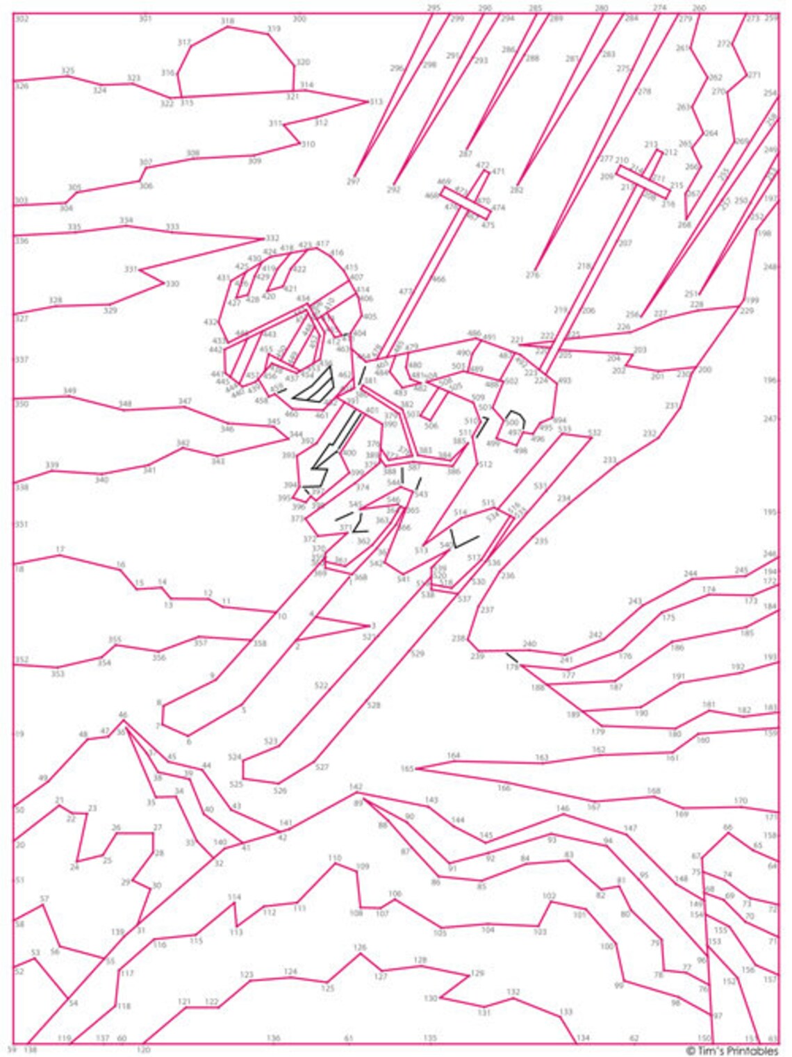 Skiing Dot-to-dot / Connect the Dots - 546 Dots - Etsy