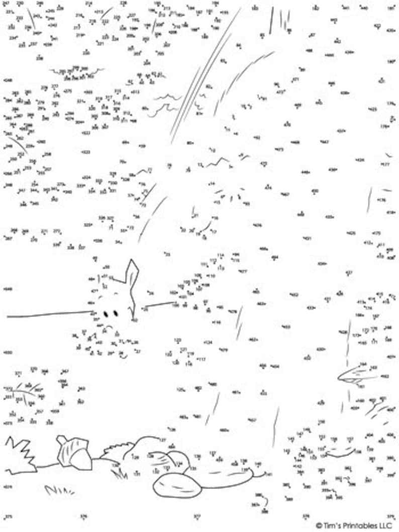 Autumn (fall) Extreme Difficulty Dot-to-dot / Connect the Dots PDF - Etsy