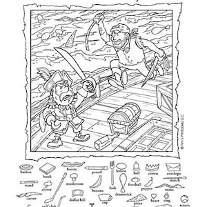 Hidden Objects Puzzle - the Pirates - Etsy