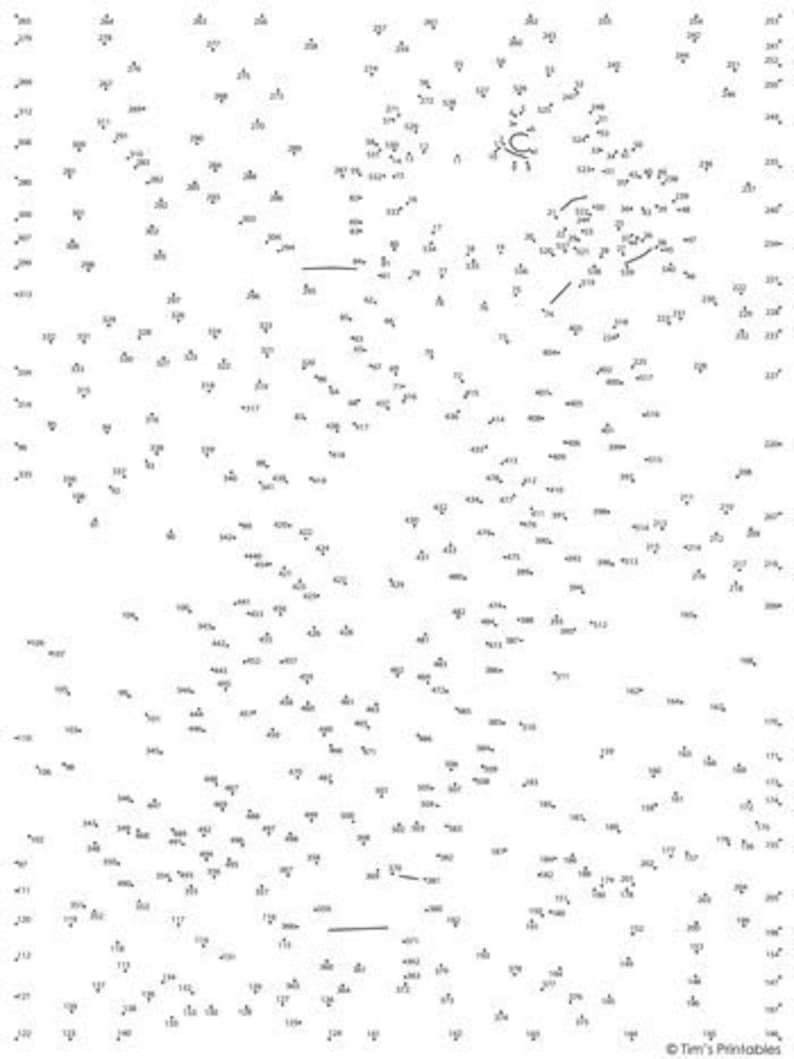 Puffin Extreme Difficulty Dot-to-dot / Connect the Dots PDF - Etsy