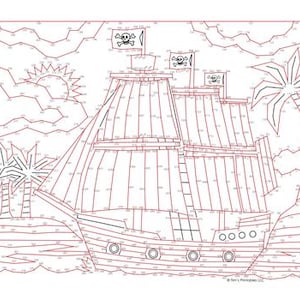 Pirate Ship Extreme Connect the Dots / Dot-to-dot PDF - Etsy
