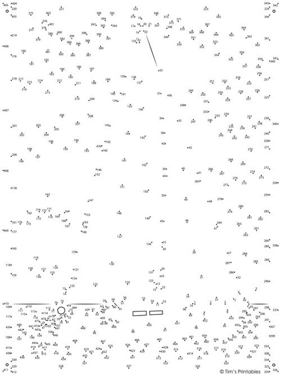 Sailboat Dot-to-dot / Connect the Dots PDF 476 Dots | Etsy