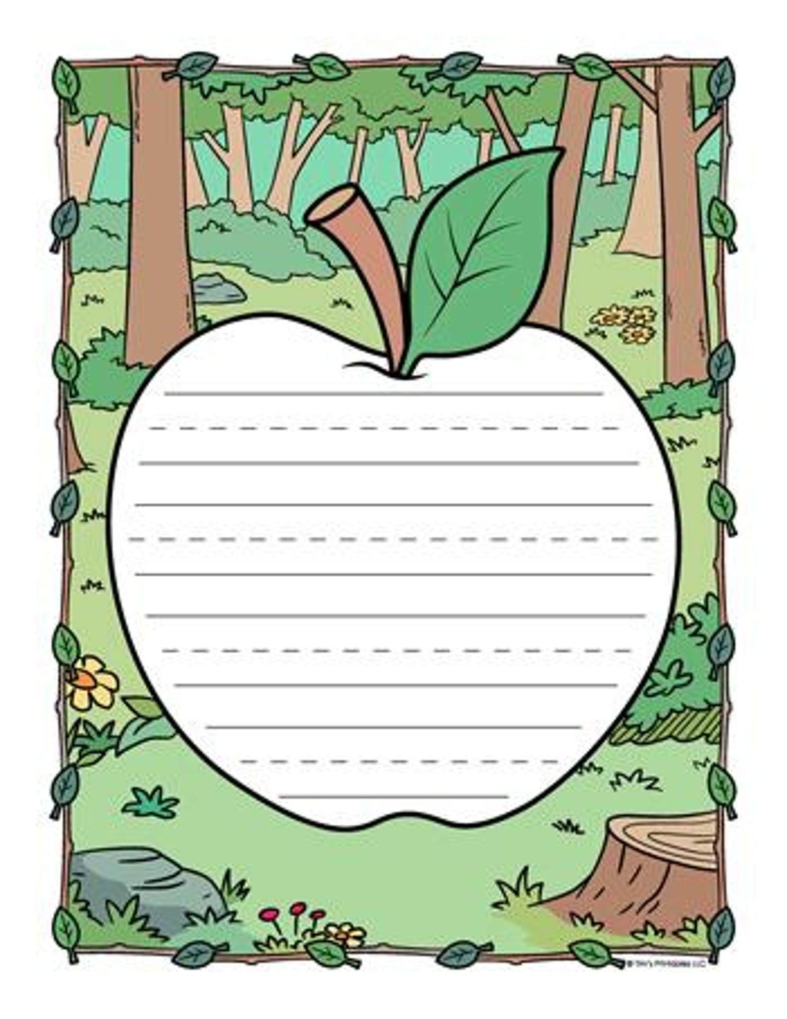 Apple Writing Paper Templates - Etsy