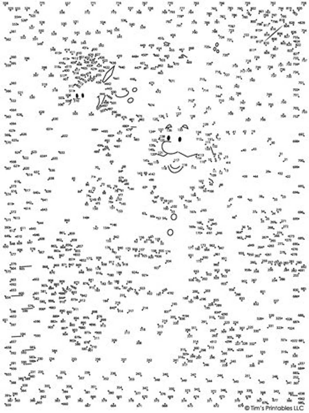 Santa Claus Extreme Difficulty Dot-to-dot / Connect the Dots PDF - Etsy