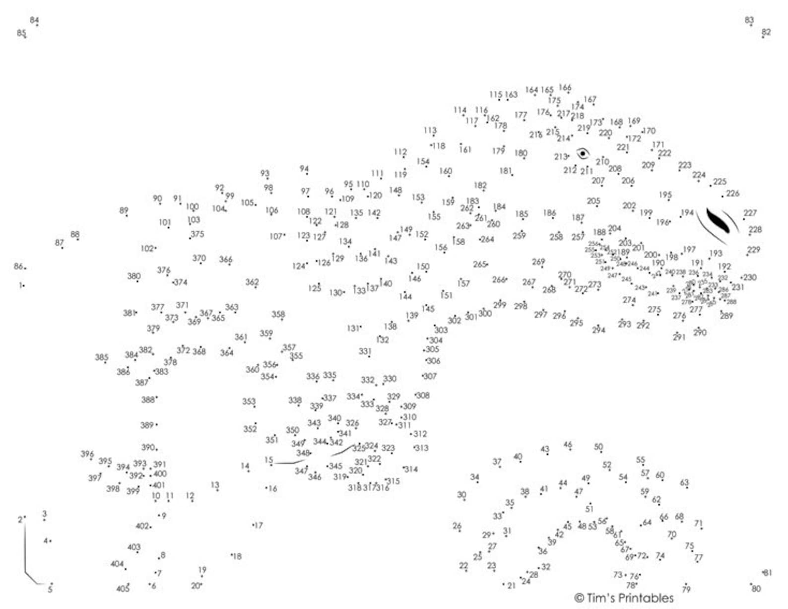 Dinosaur Dot-to-dot / Connect the Dots PDF - Etsy