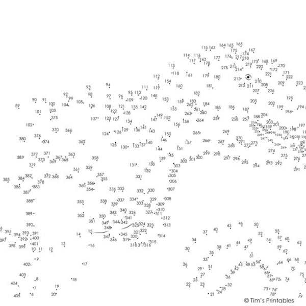 Wolf Dot-to-dot / Connect the Dots PDF 632 Dots - Etsy