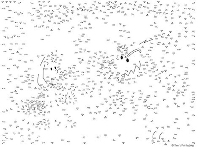 Little Red Riding Hood Extreme Difficulty Dot-to-dot / Connect the Dots ...