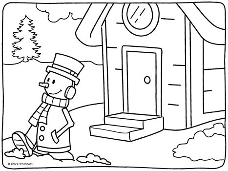 Winter Coloring Pages PDF - Etsy