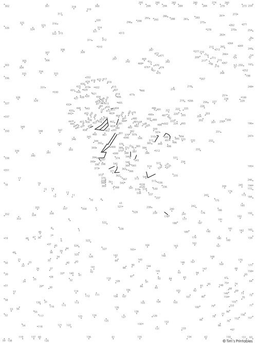 Skiing Dot-to-dot / Connect the Dots - 546 Dots - Etsy