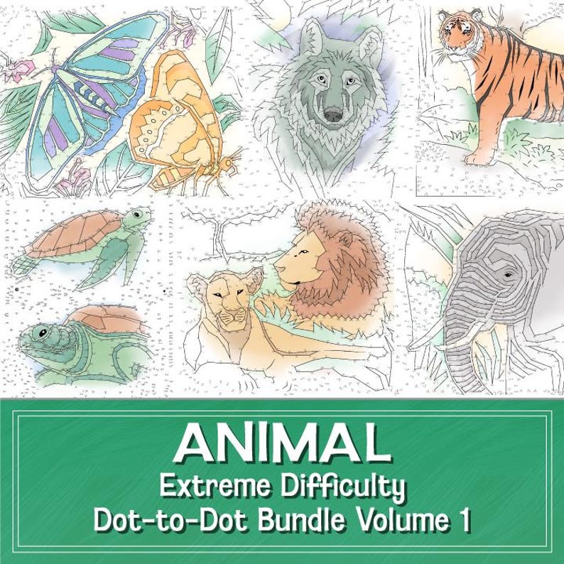Animal Extreme Difficulty Dot-to-dot / Connect the Dots Vol. 1 PDF ...