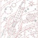 Rocket Ship Dot-to-dot / Connect the Dots - 441 Dots - Etsy