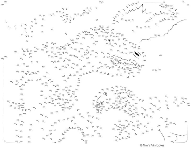 Dinosaur Dot-to-dot / Connect the Dots PDF - Etsy