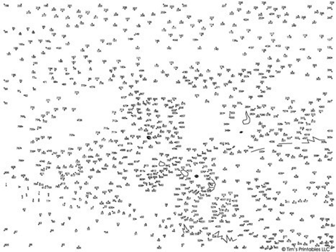 American Bison (buffalo) Extreme Difficulty Dot-to-dot / Connect the ...
