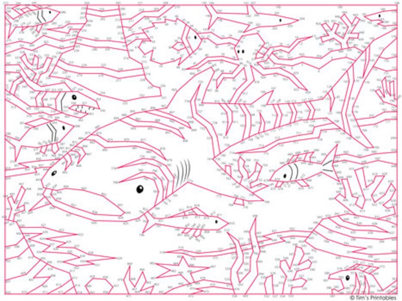 Whale Shark Extreme Difficulty Dot-to-dot / Connect the Dots PDF - Etsy