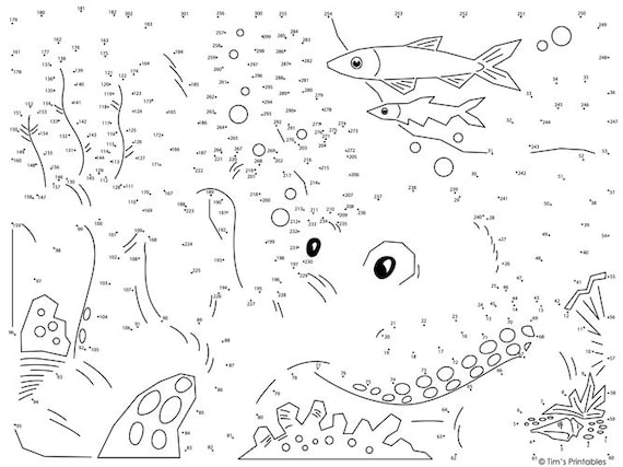 Octopus Dot-to-dot / Connect the Dots PDF | Etsy