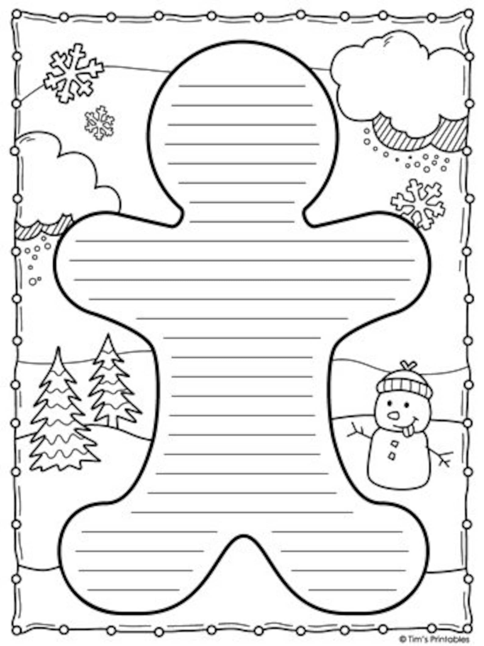 Christmas / Winter Writing Paper Templates - Etsy