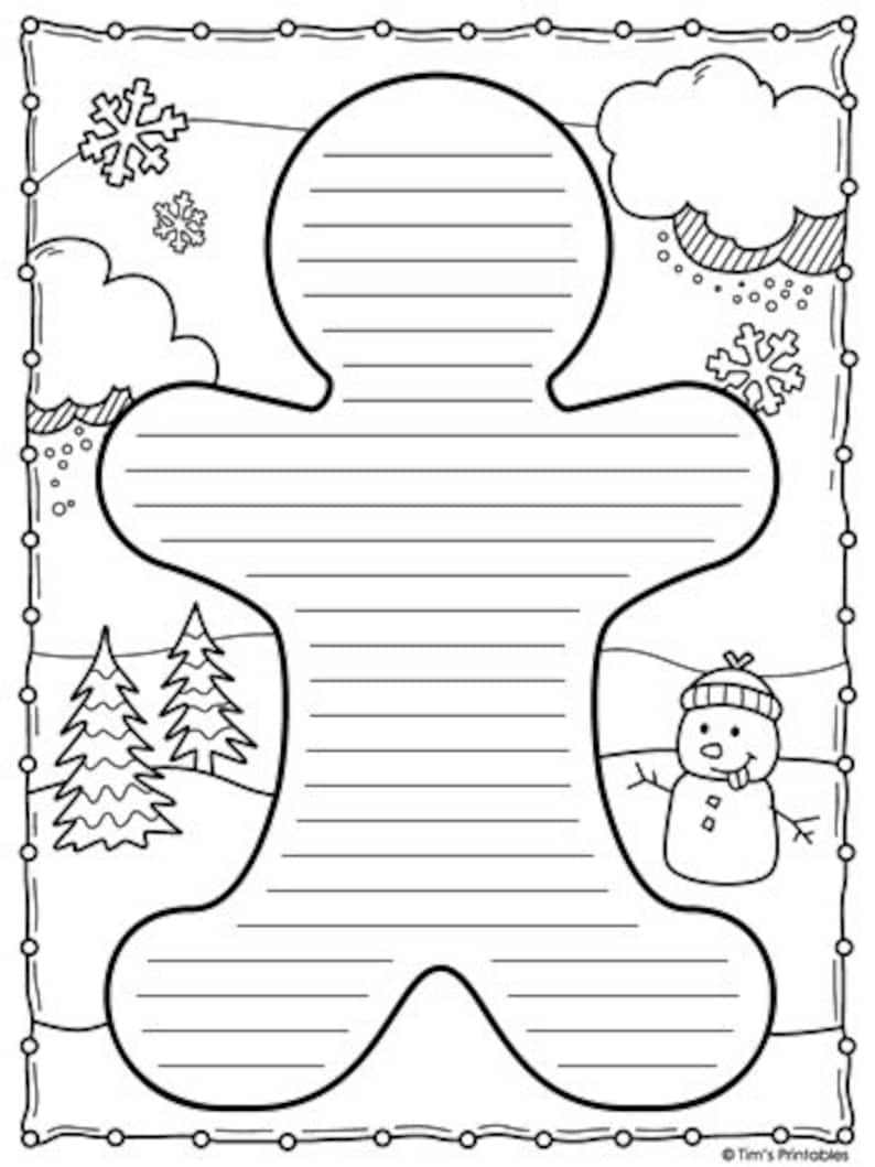Christmas / Winter Writing Paper Templates - Etsy