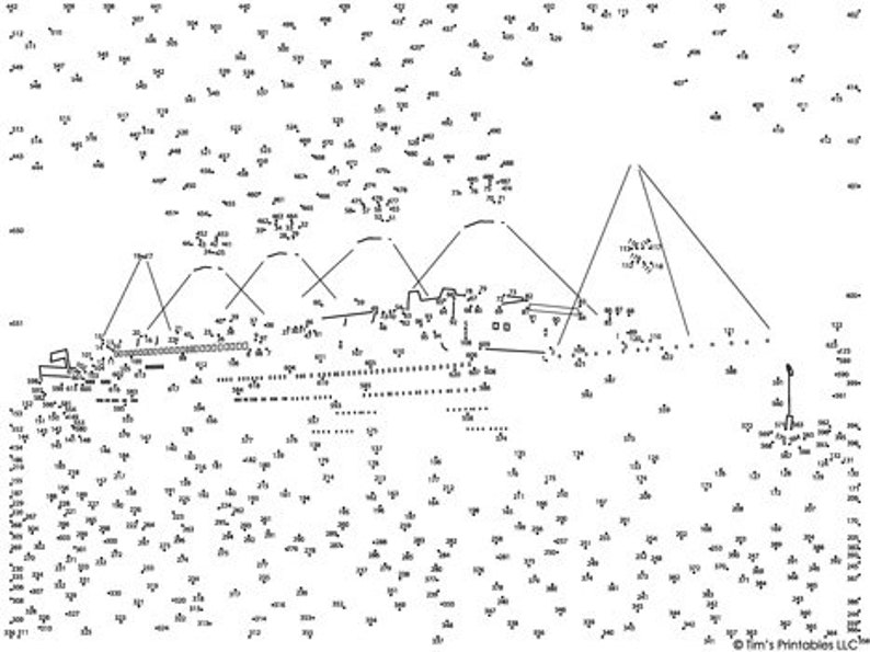 Titanic Extreme Difficulty Dot-to-dot / Connect the Dots PDF - 623 Dots ...