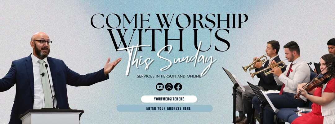 Church Facebook Cover Template | Fully Customizable | Instant Download ...