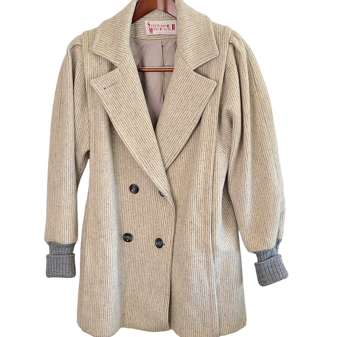 Stephanie Mathews II Wool Coat Creme Size L - Etsy