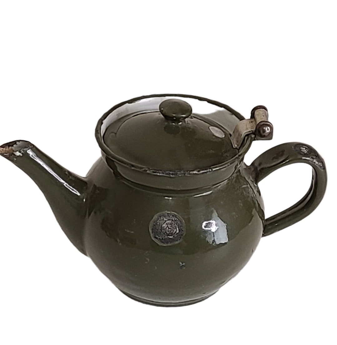 Czech Enamelware Teapot Vintage - Etsy