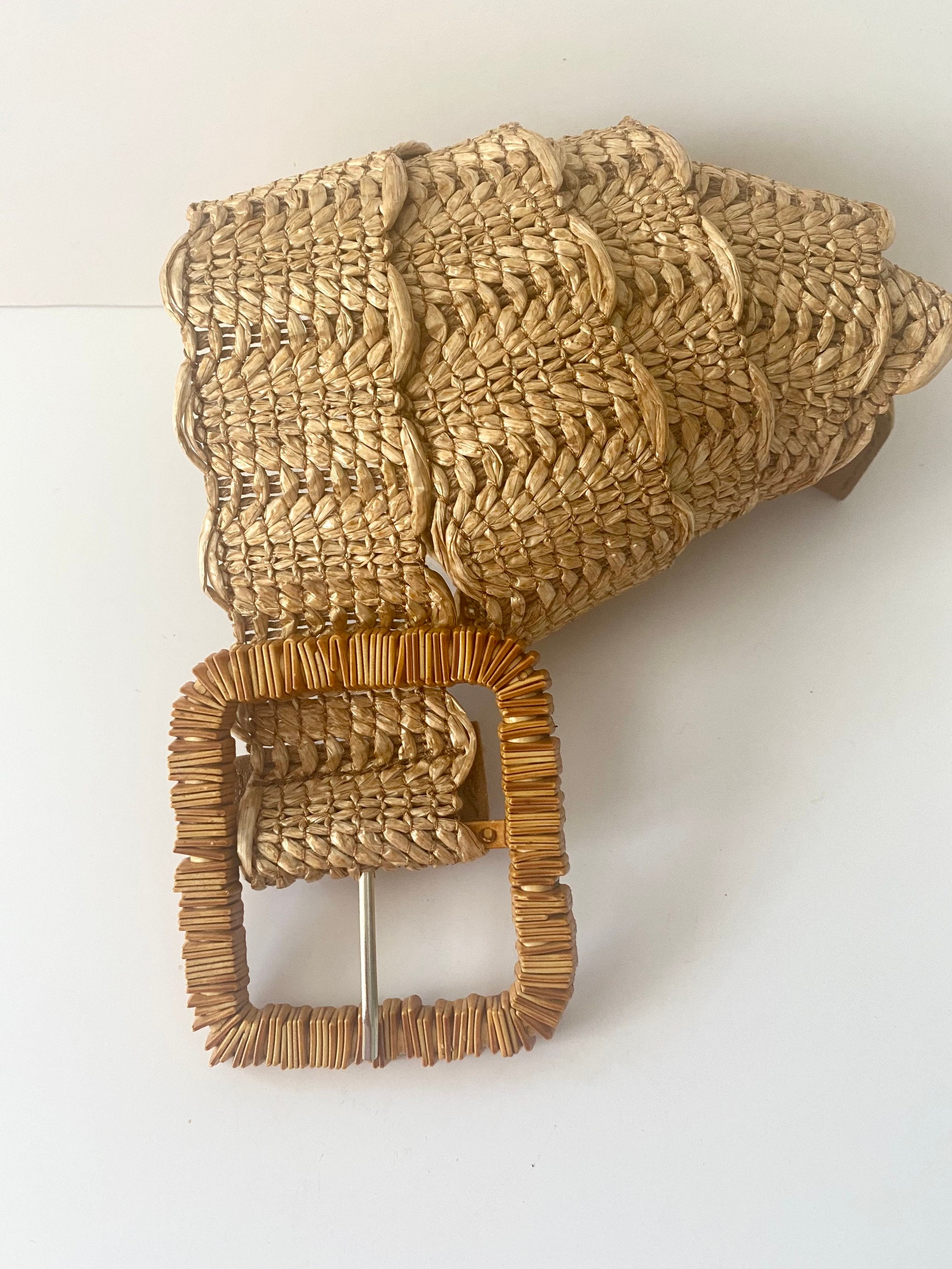 Raffia belt. Brown belt. Natural raffia belt. Boho belt. Gypsy | Etsy