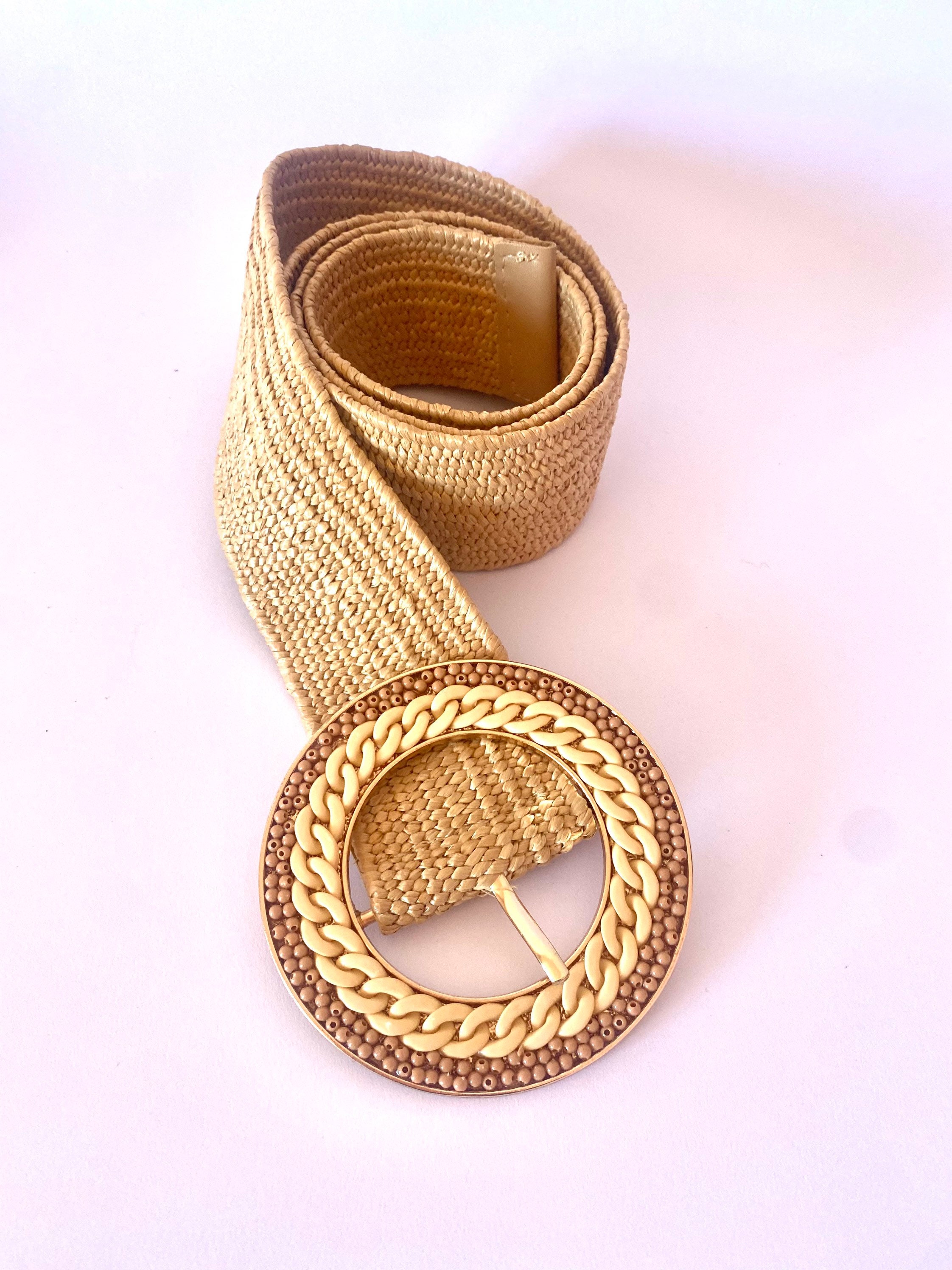 Boho Raffia Belt. Bohemian Belt. Brown Belt. Summer Belt. Elastic ...