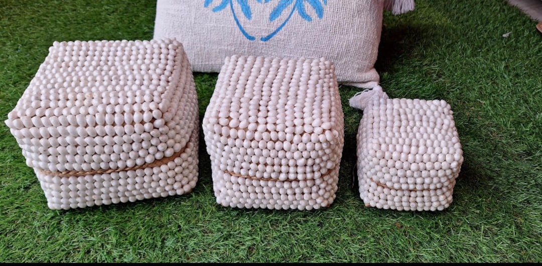 Boho Box. Boho Decor. Bohemian Decor. Jewelry Box. Shellbox. Bamboo Box ...