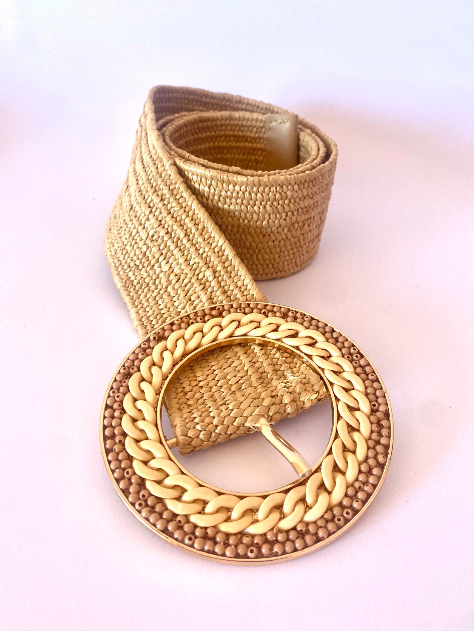 Boho Raffia Belt. Bohemian Belt. Brown Belt. Summer Belt. Elastic ...