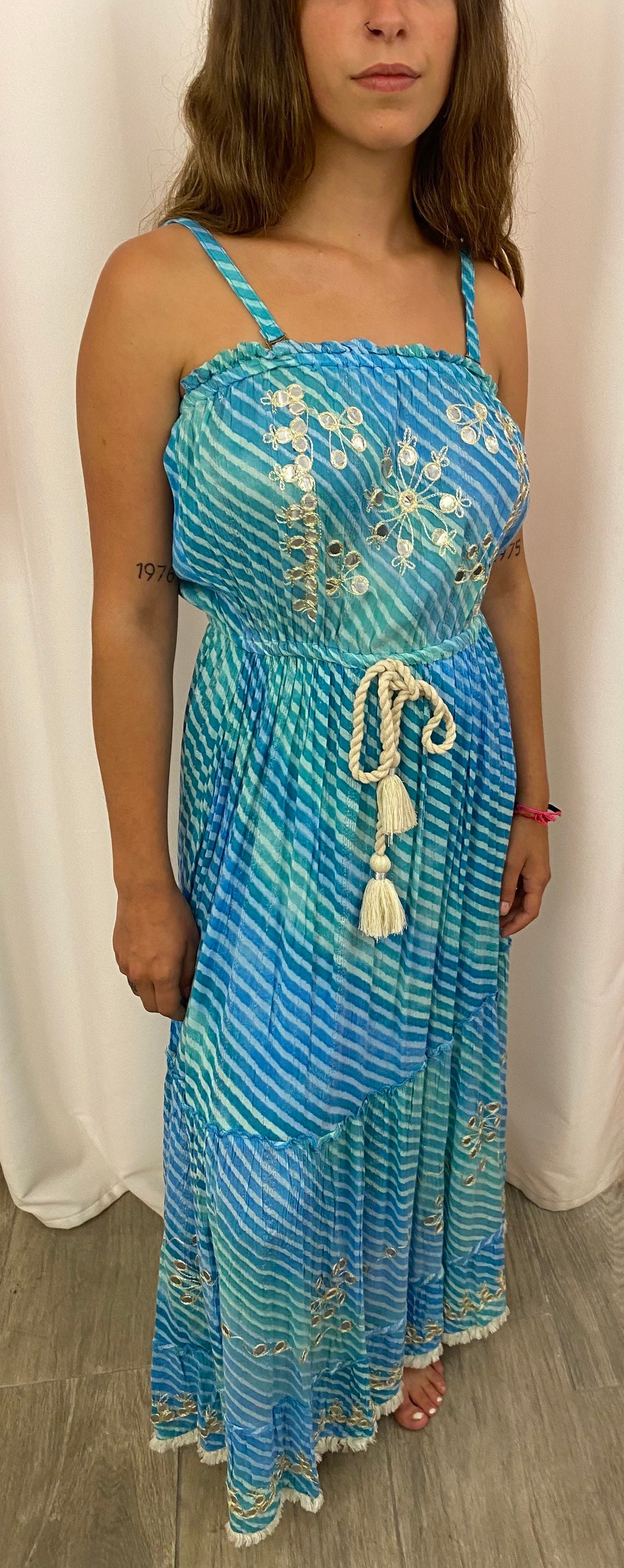 Long Blue Boho Dress Embroidered Blue Boho Dress. Blue Boho - Etsy