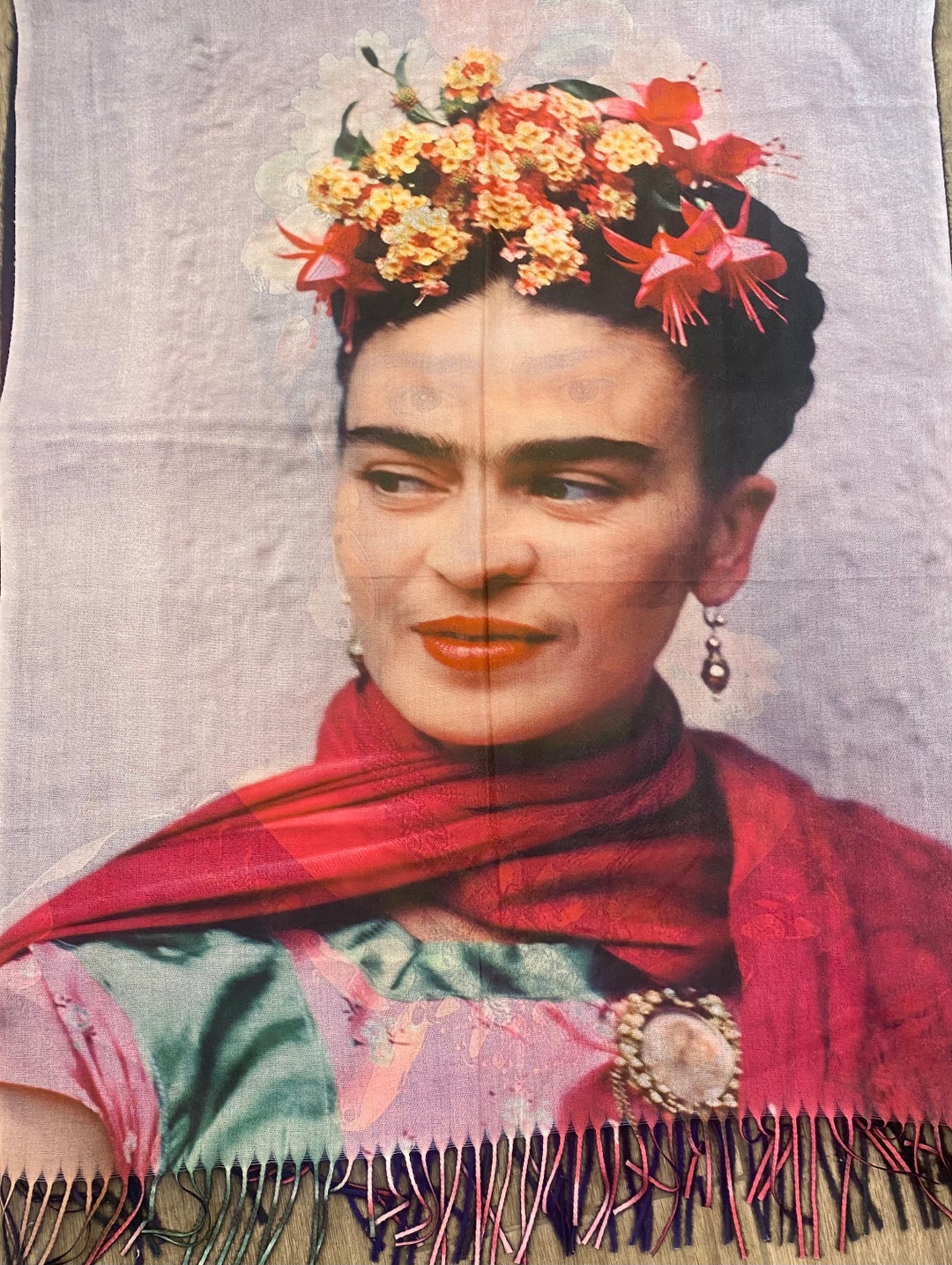 Boho Scarf. Frida Kahlo Scarf. Fringed Gypsy Scarf. Warm - Etsy