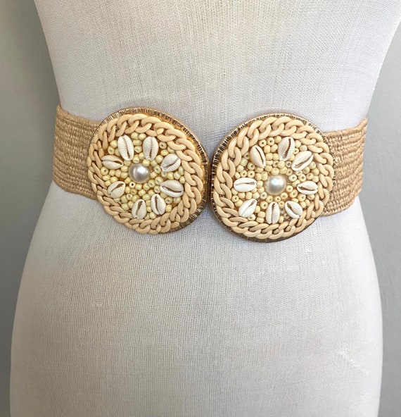 Natural Raffia Belt. Brown Raffia Belt. Summer Belt With - Etsy
