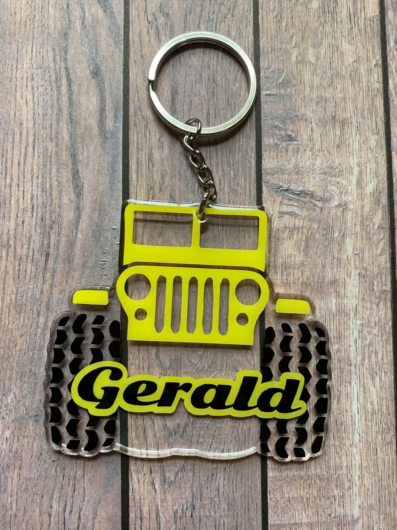 Personalized Jeep Key Chain Off Road Vehicle Keychain Clear | Etsy