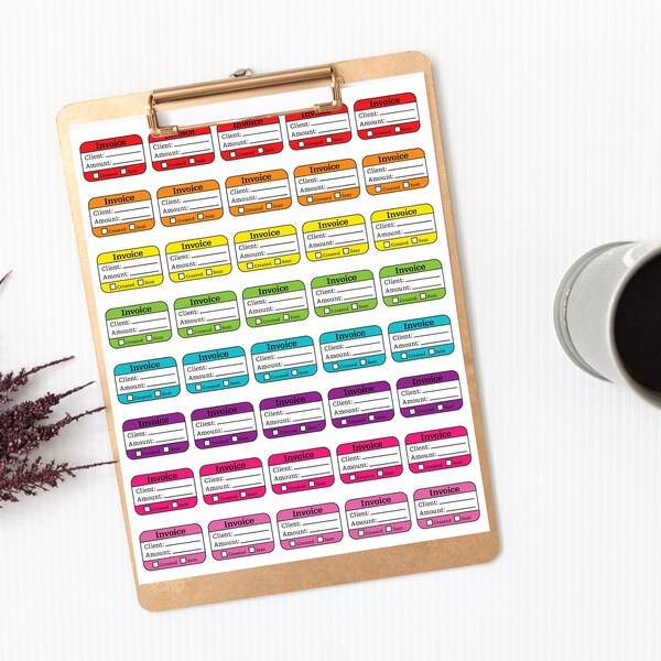 Sticker Invoice - Etsy