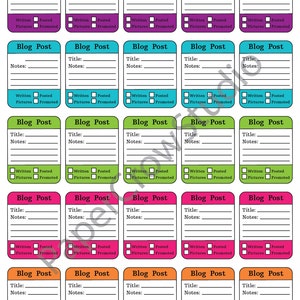 Blog Post Planner Stickers - Etsy