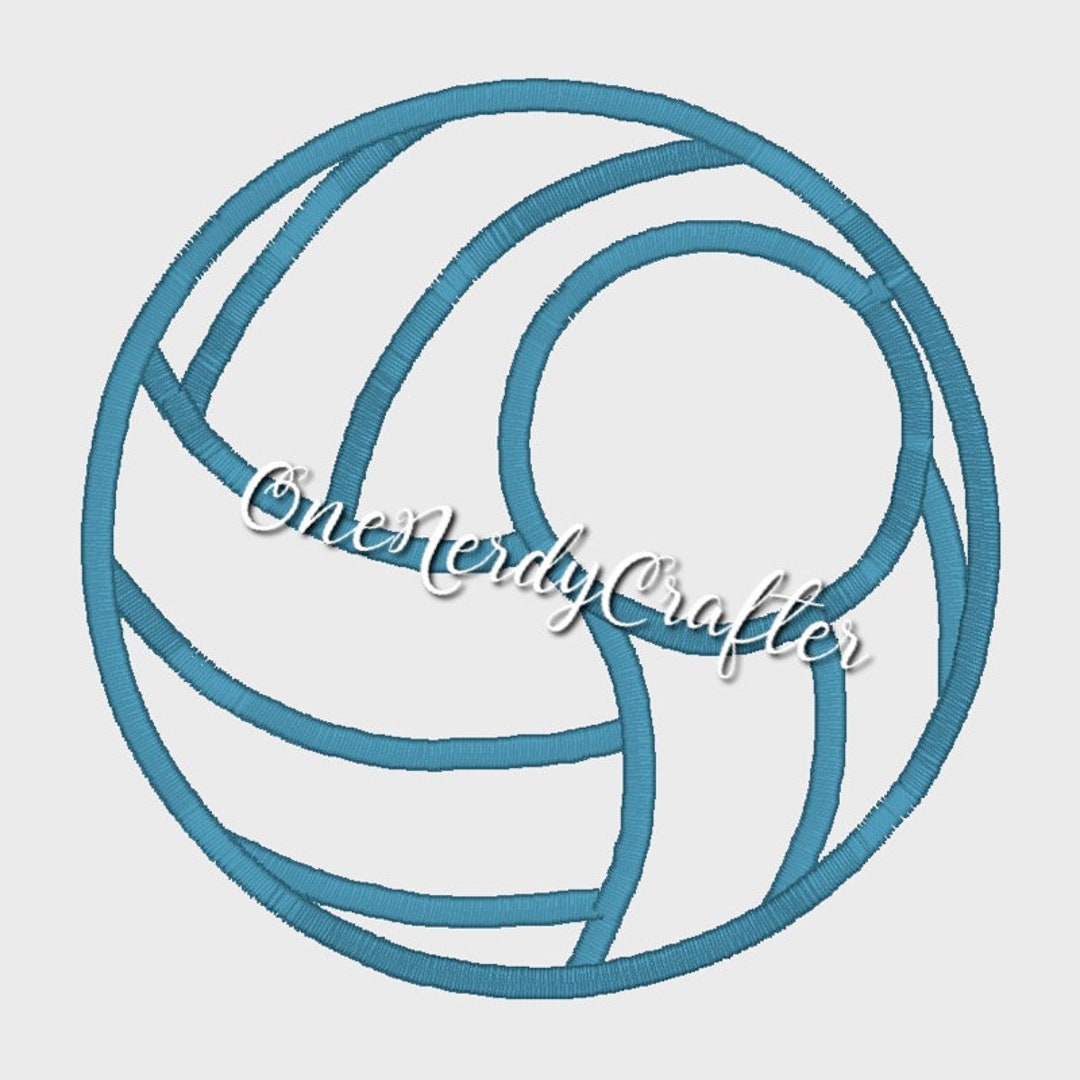 Volleyball Monogram Embroidery Digital Design File - Etsy