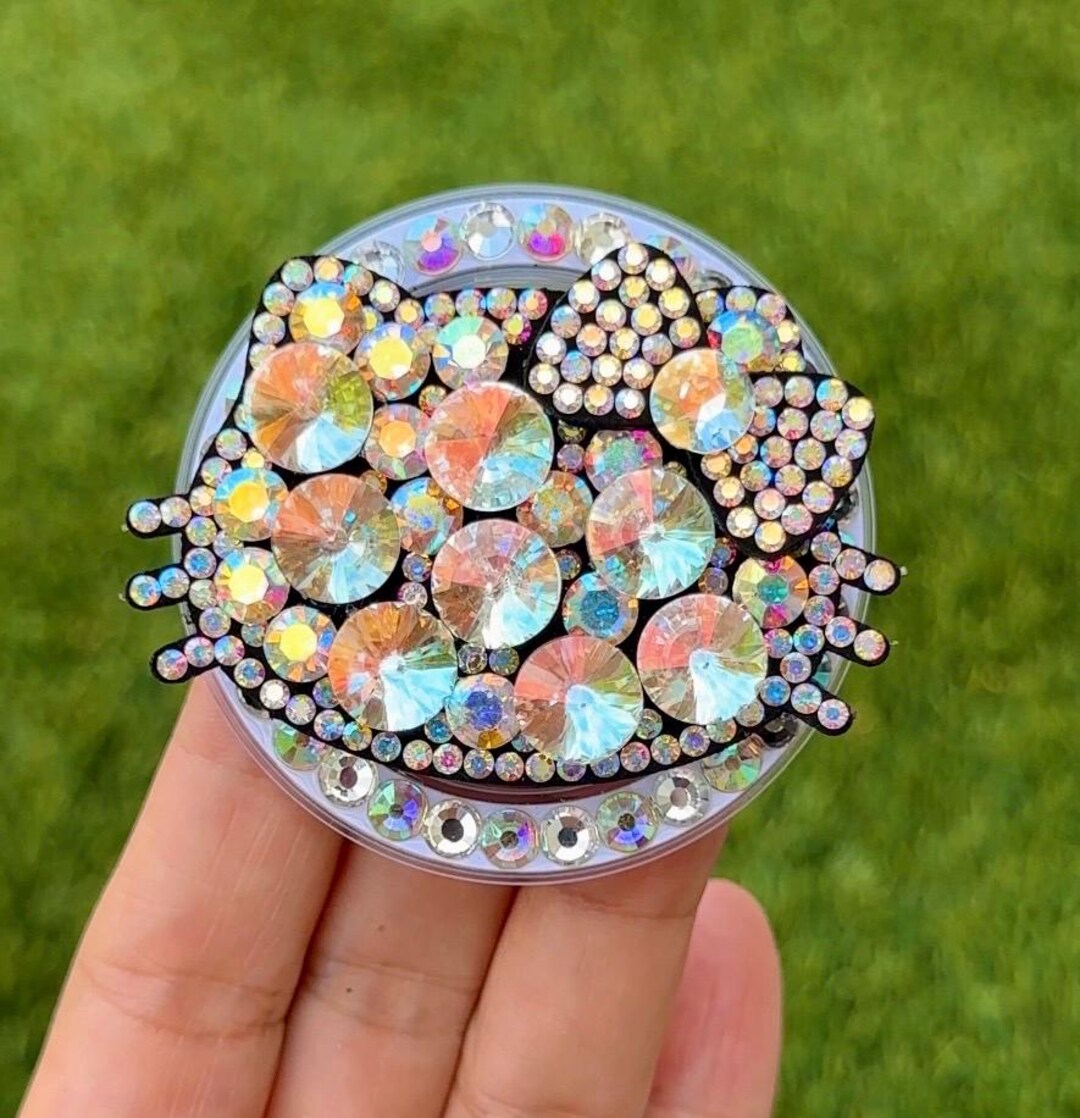 3D Fully Blinged Magnetic Bling Bling Big Gems AB Clear Kawaii Kitty ...