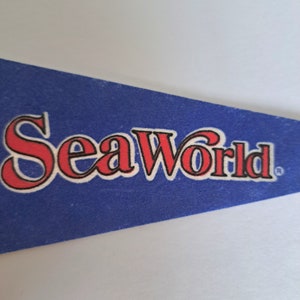 1980s Sea World Orlando, Florida Vacation Gift Shop Souvenir Pennant ...