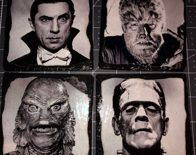 Classic Monster Coaster Set - Etsy