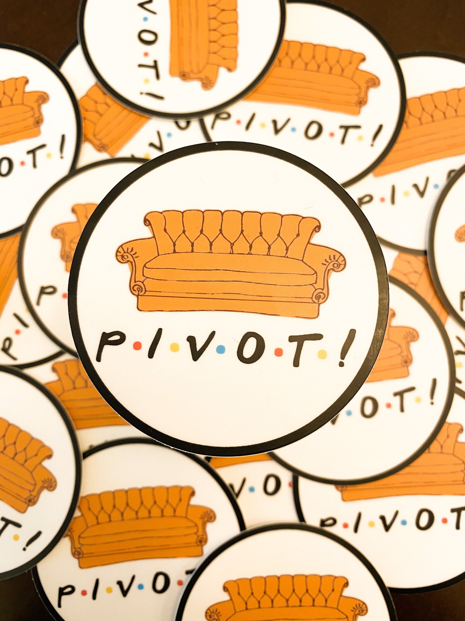 PIVOT Friends Sticker Ross Rachel Joey Chandler - Etsy