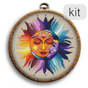SUN and MOON Cross Stitch Pattern Kit - Etsy