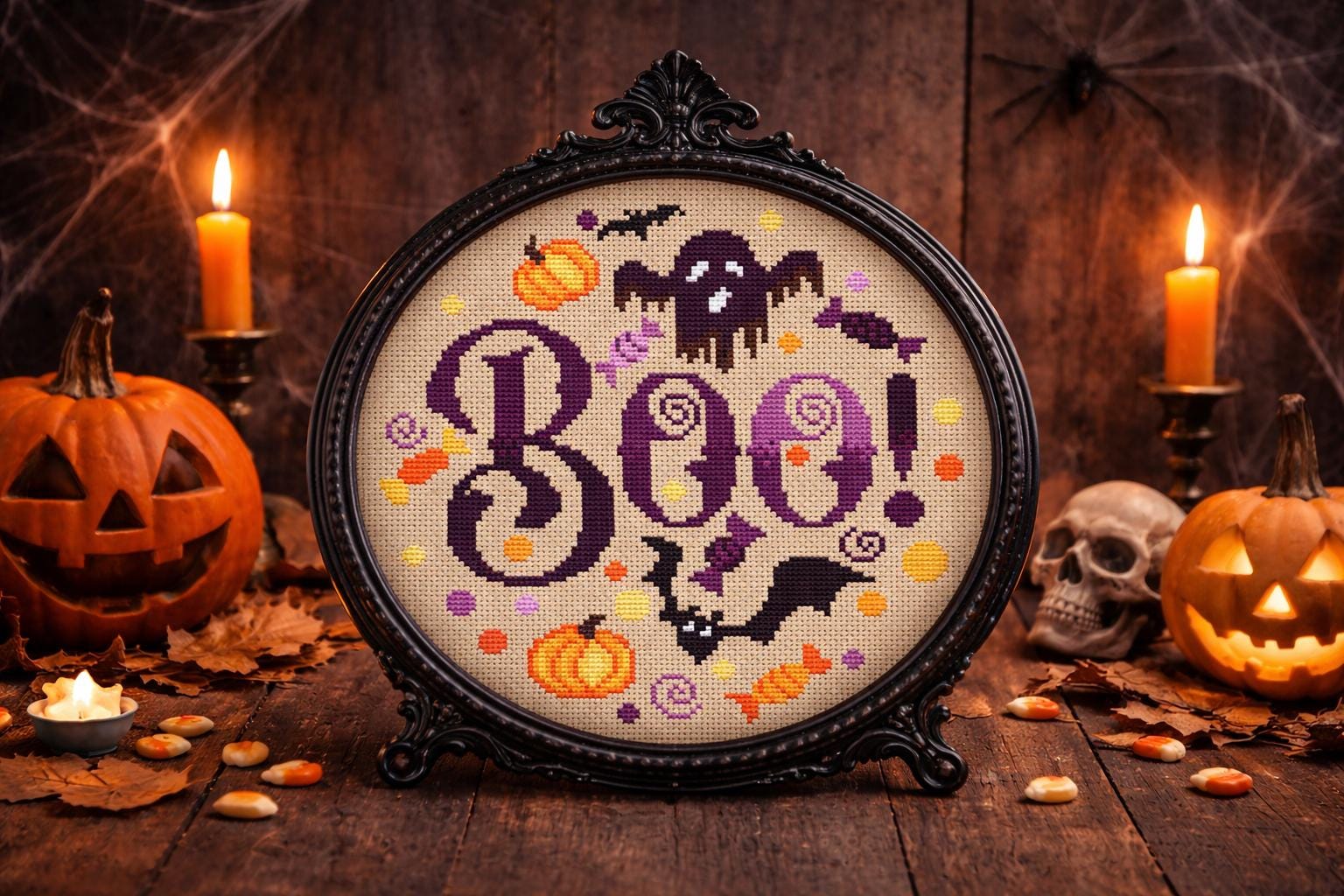 Boo! Halloween Cross Stitch Pattern PDF - Etsy