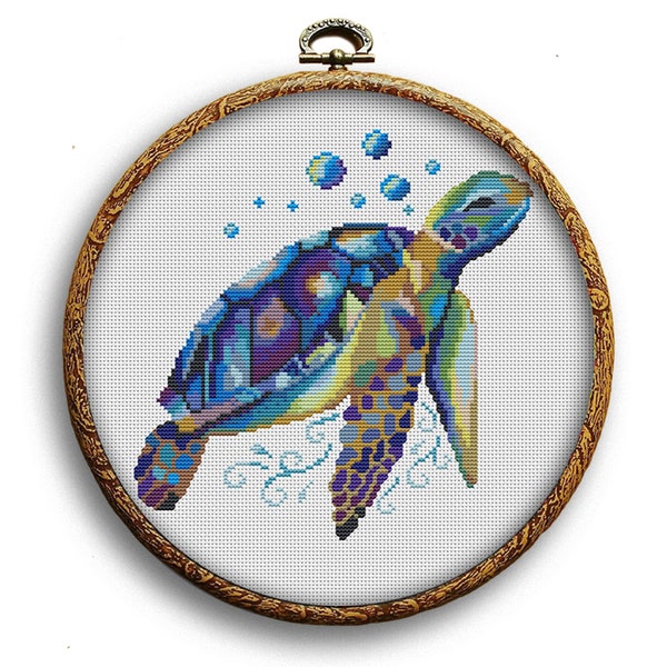 Turtle Cross Stitch - Etsy