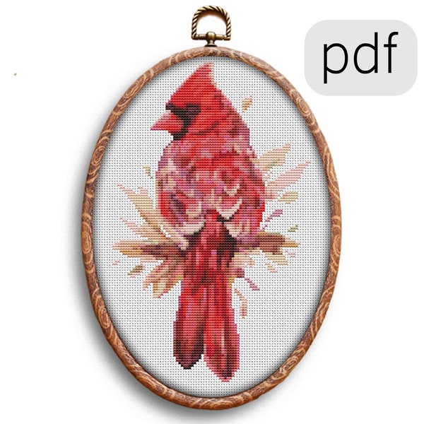 Cardinal Cross Stitch Pattern - Etsy
