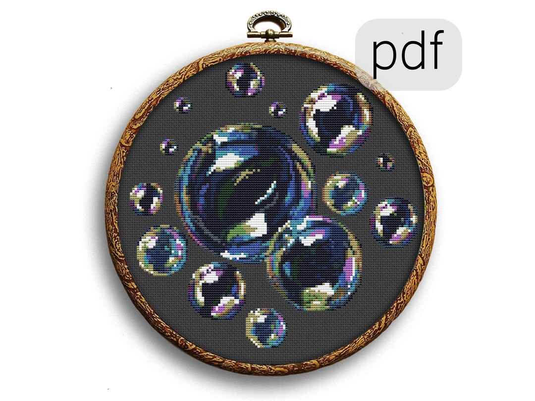 Soap Balloons Counted Cross Stitch Pattern PDF - Etsy