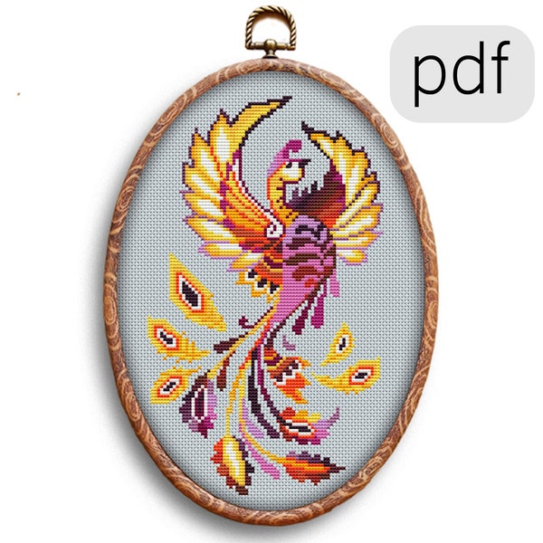 Phoenix Cross Stitch - Etsy