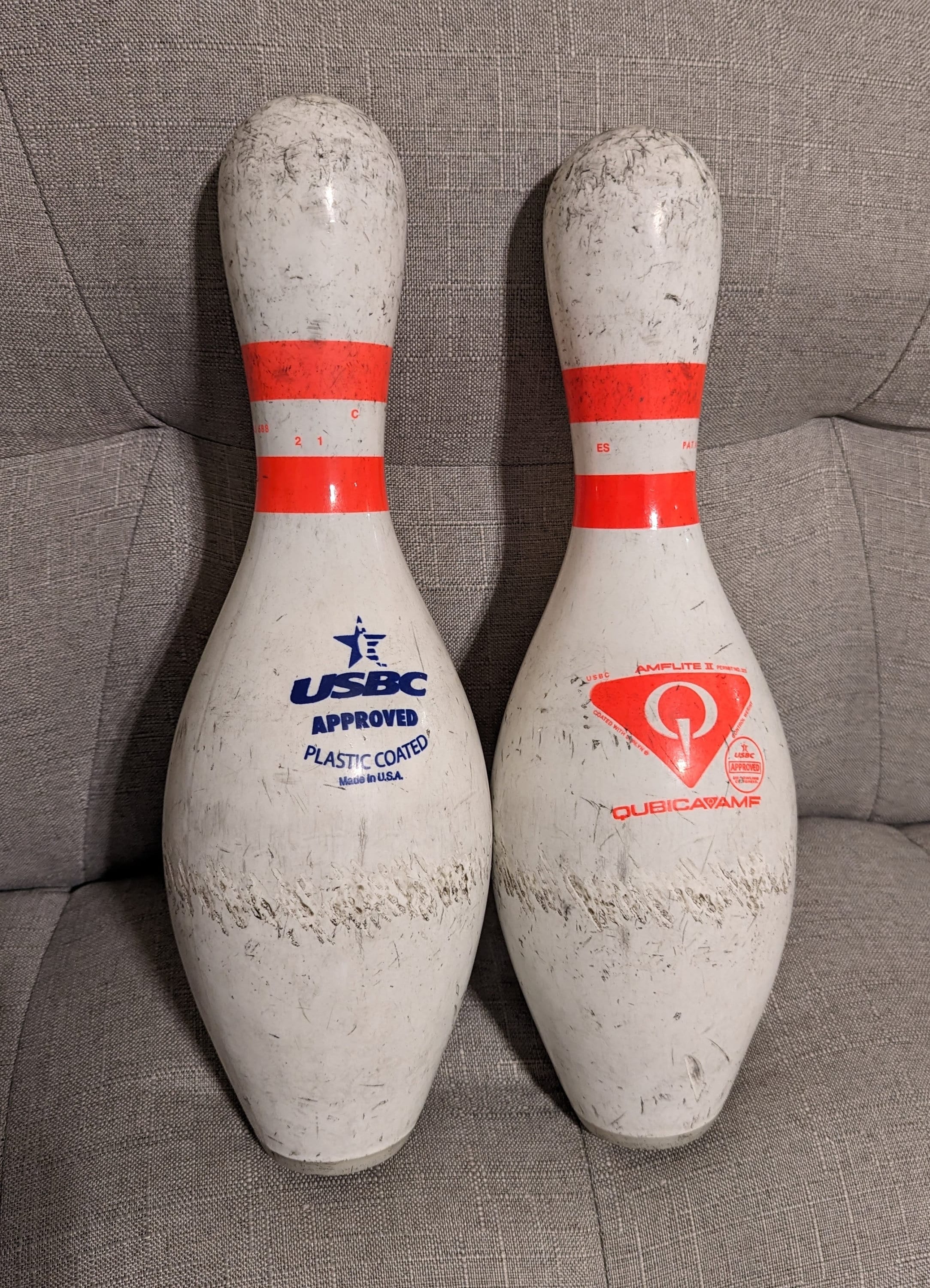 Set of 2 - Amflite II Bowling Pin - Qubica AMF USBC Plastic Coated ...